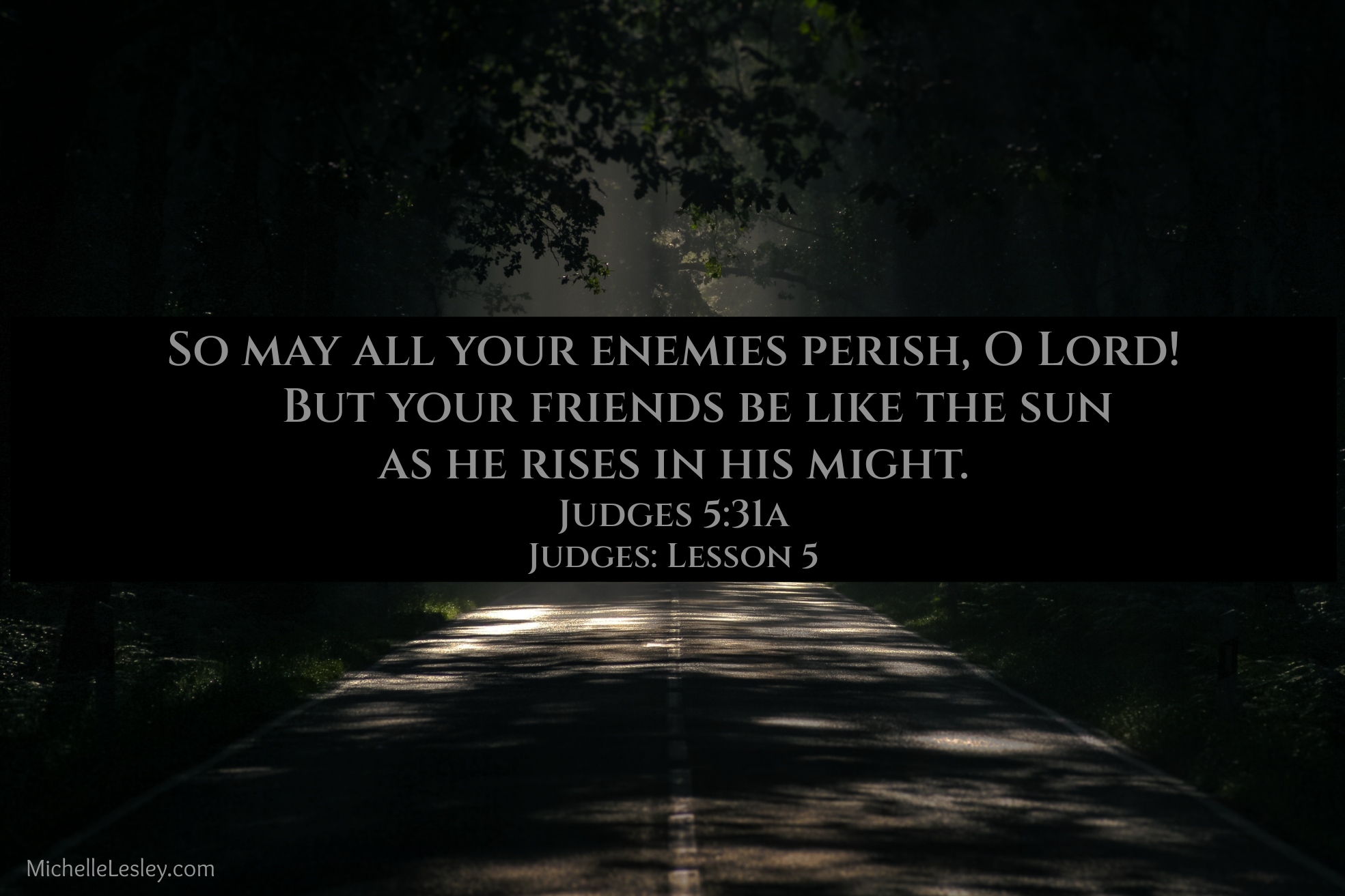 Judges ~ Lesson 5 – Michelle Lesley