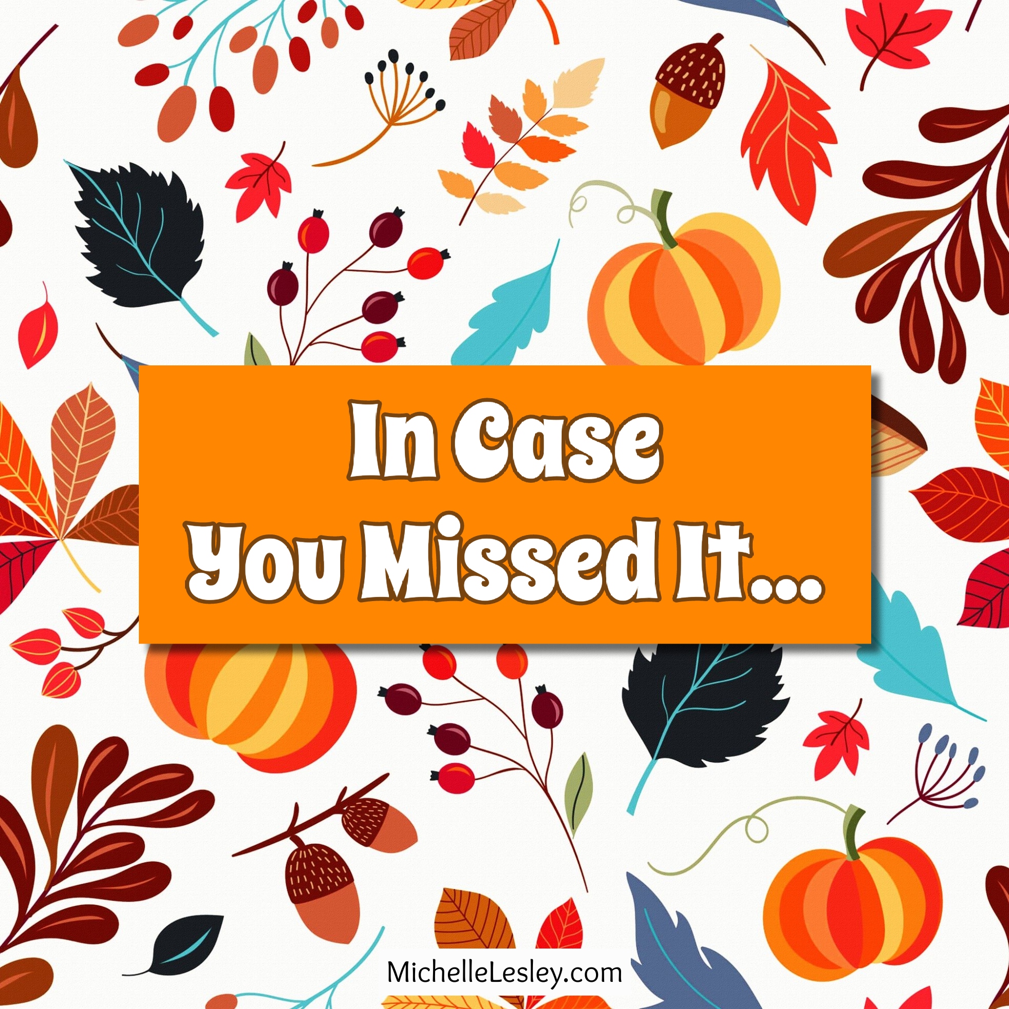 In Case You Missed It… – Michelle Lesley