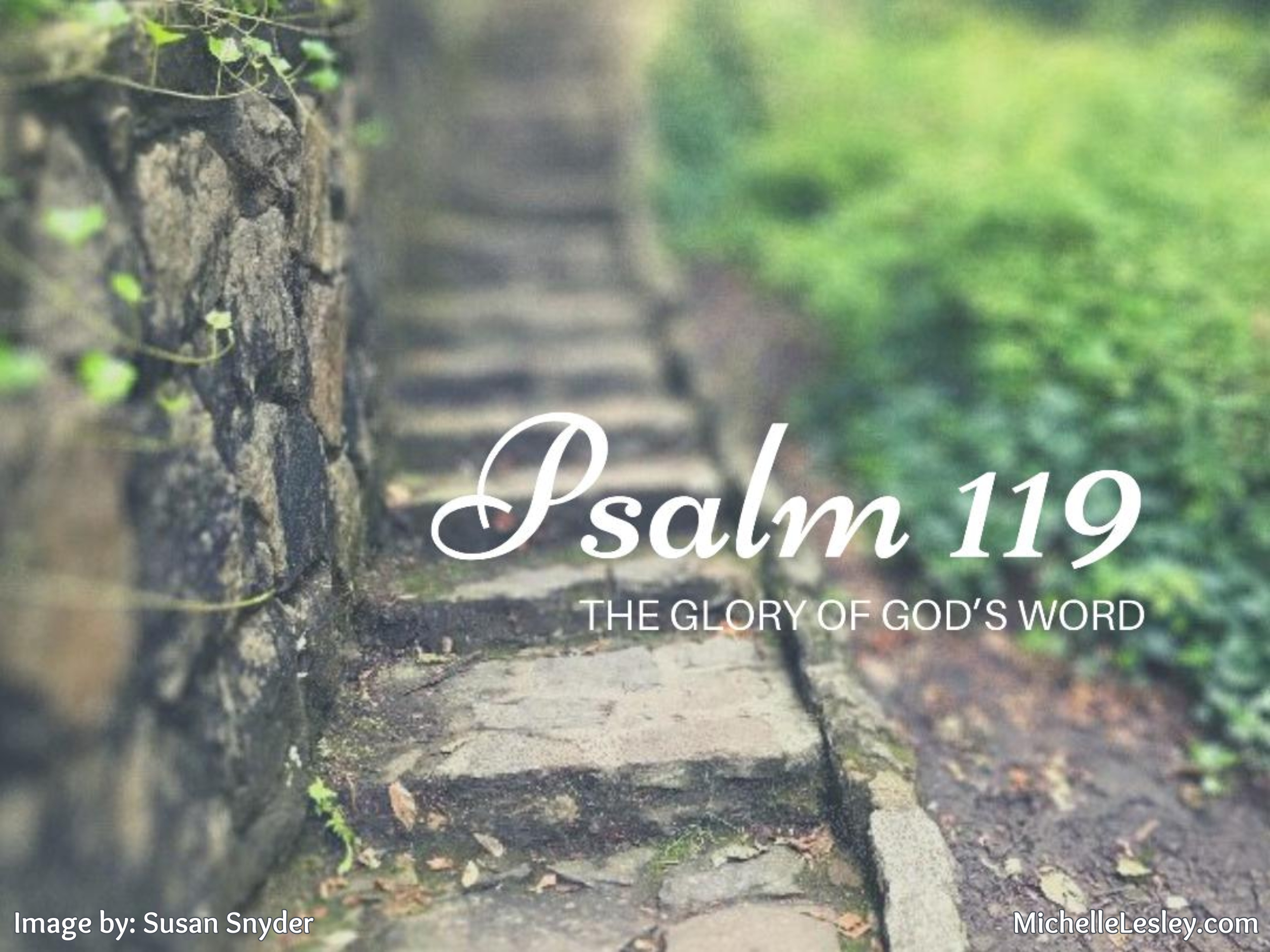 Psalm 119: The Glory of God’s Word ~ Lesson 1- Introduction – Michelle ...