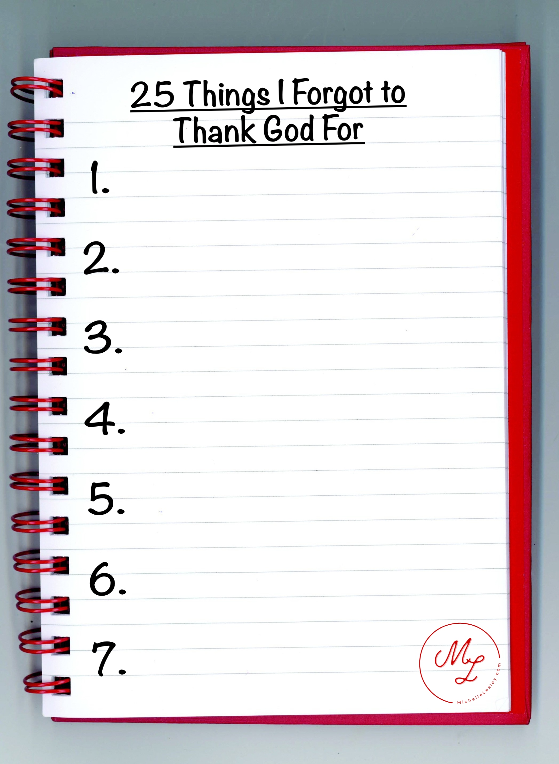 25 Things I Forgot to Thank God For – Michelle Lesley